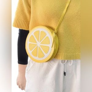 Bags | Nwt Lemon Fruit Shaped Round Cute Fashion Personality Cross Body ...